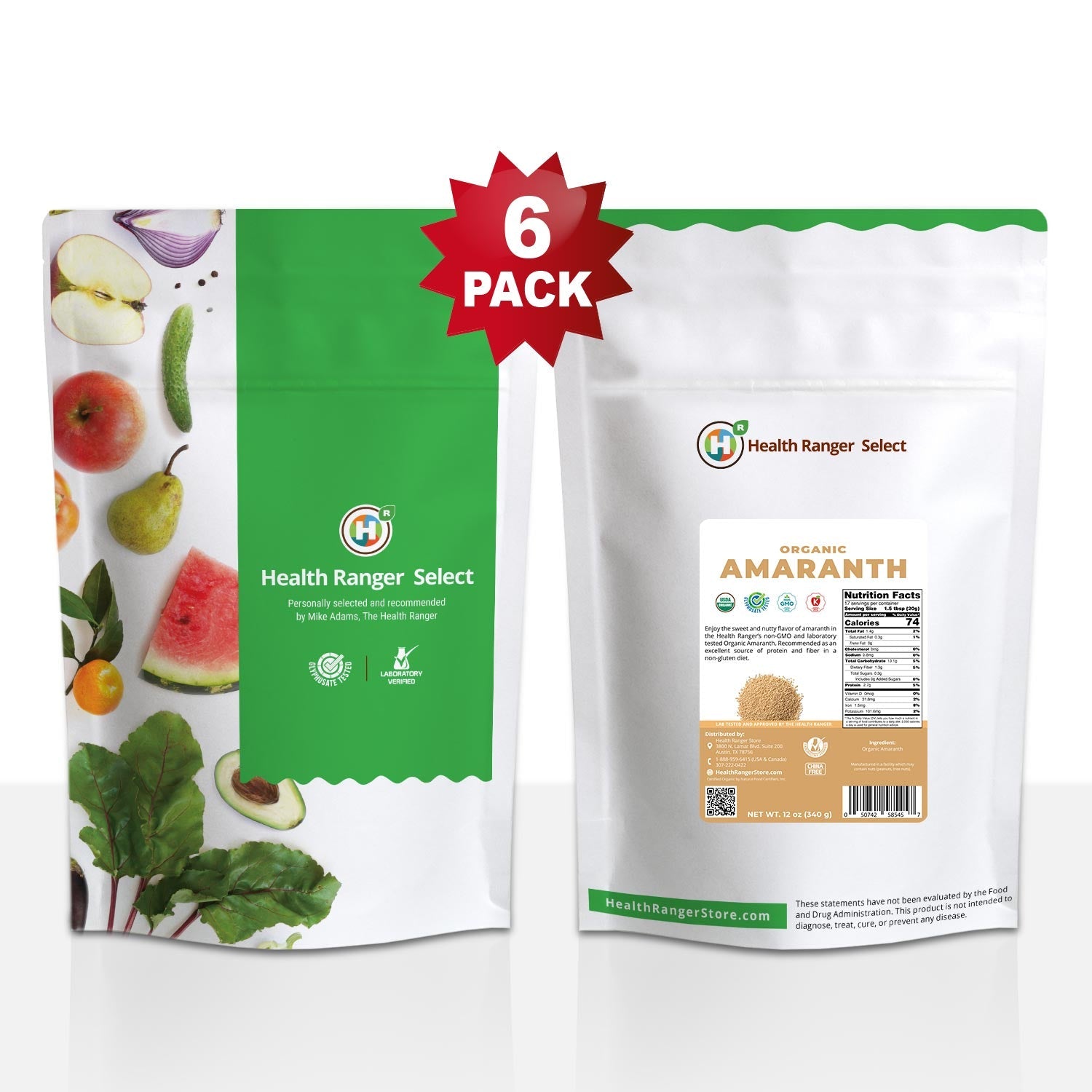 Organic Amaranth 12 oz (340g) (6-Pack) – healthrangerca